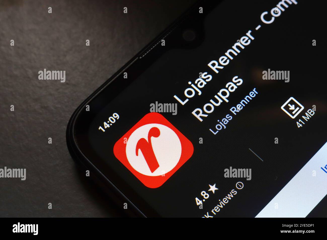 October 29, 2024, Brazil. In this photo illustration, the Lojas Renner app logo is displayed on ...