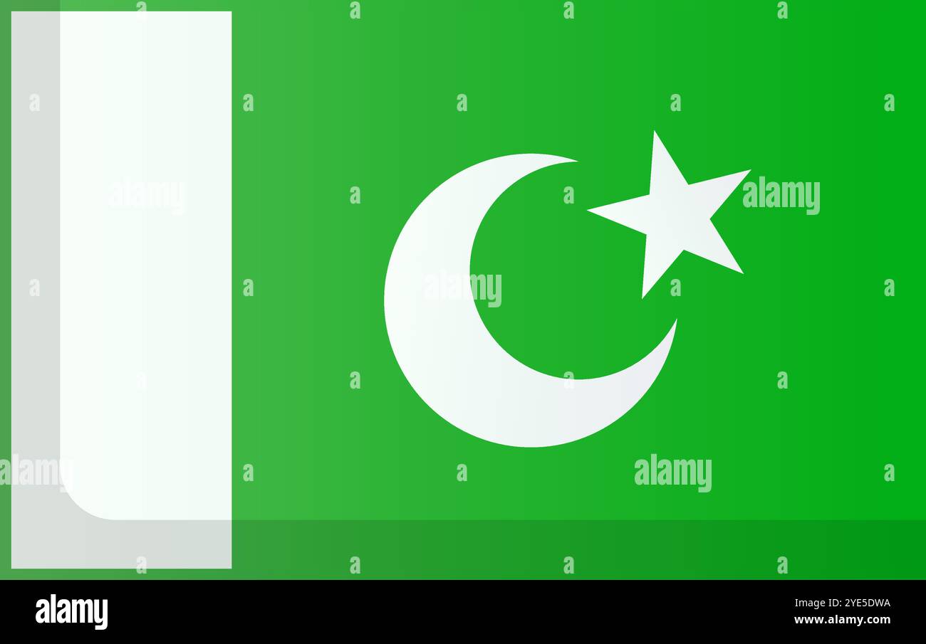 Modern Pakistan flag icon. Editable vector Stock Vector Image & Art - Alamy