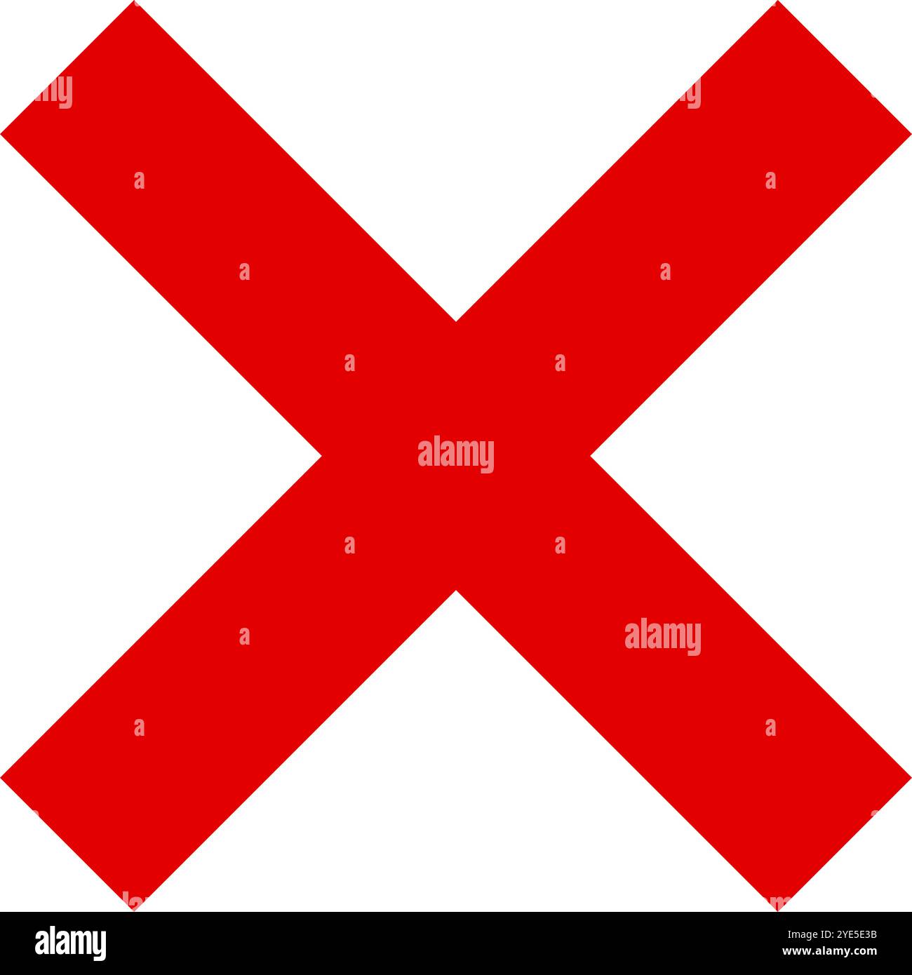 Simple red cross mark icon. Editable vector Stock Vector Image & Art ...