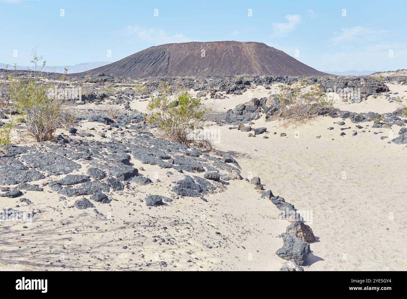 Amboy Crater in southern California is an ancient volcano which ...