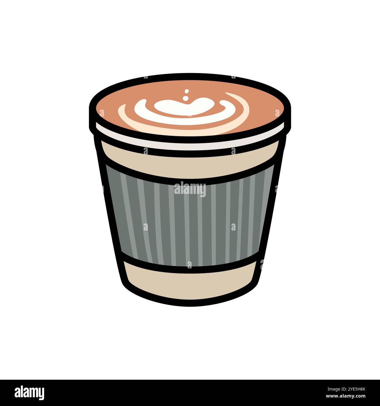 Stylish Cardboard Cup of Coffee Clip Art for Cafe Designs Stock Vector ...