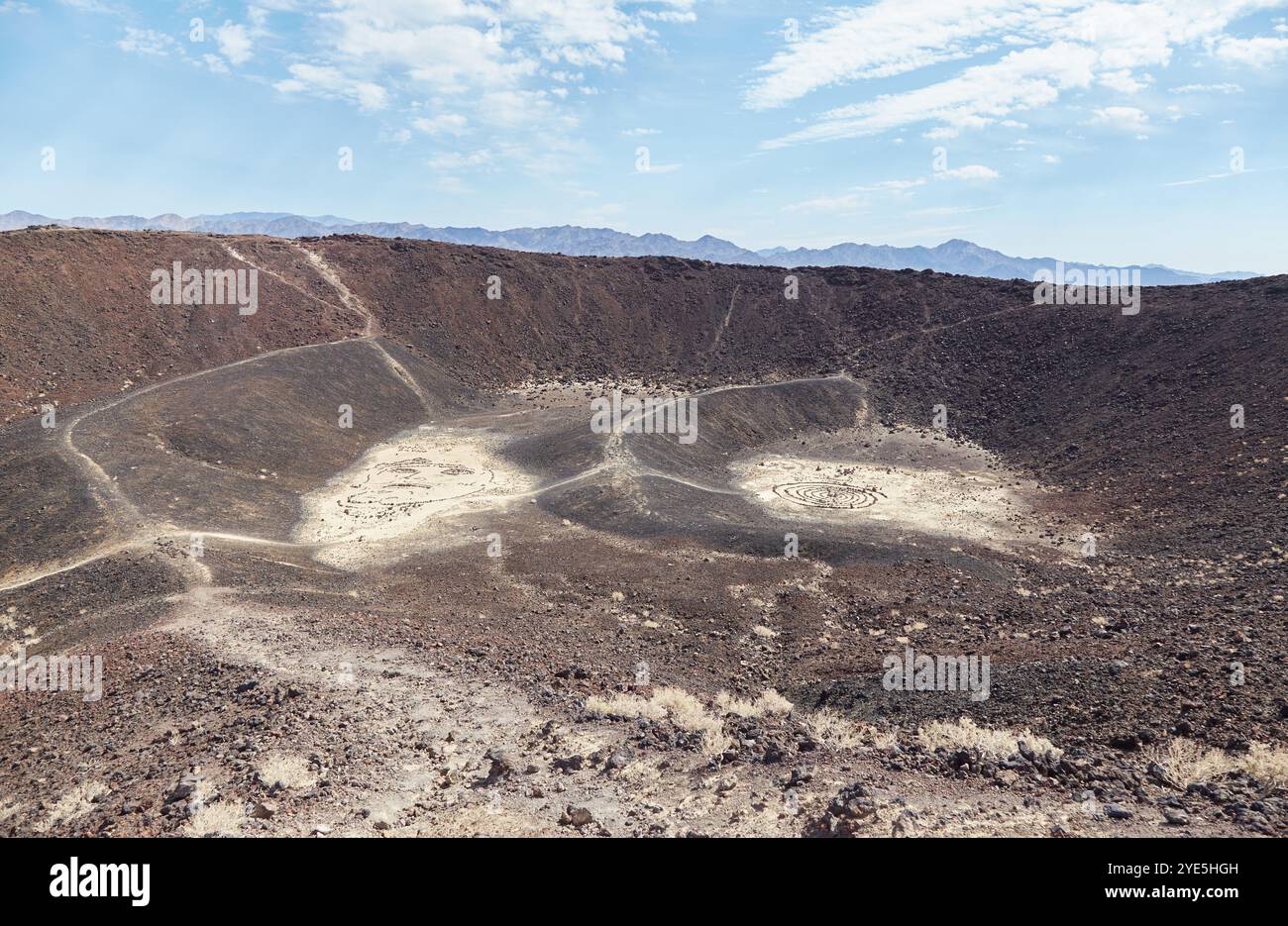 Amboy Crater in southern California is an ancient volcano which ...