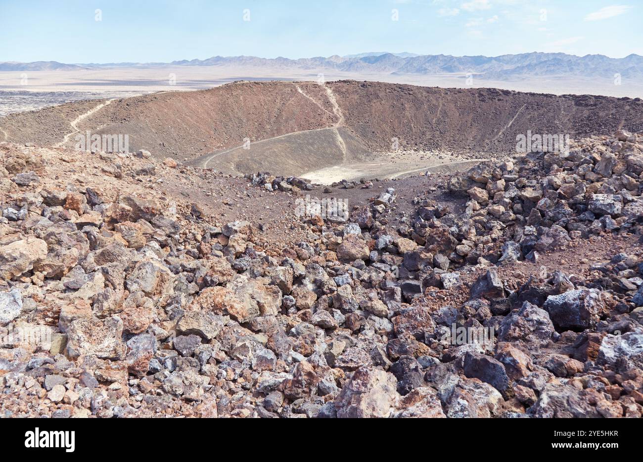 Amboy Crater in southern California is an ancient volcano which ...