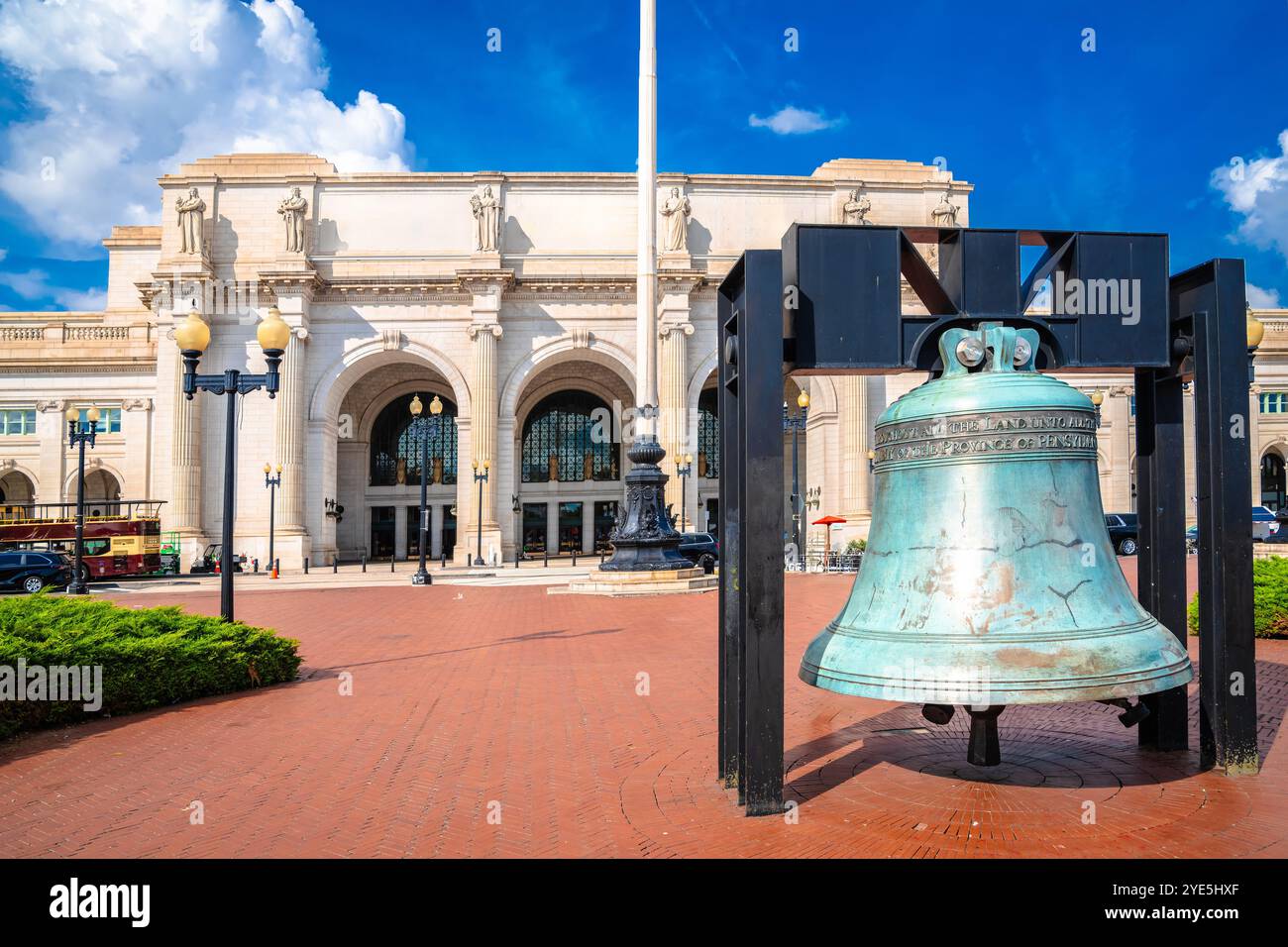 Columbus Circle and Union Station in Washington DC front view ...