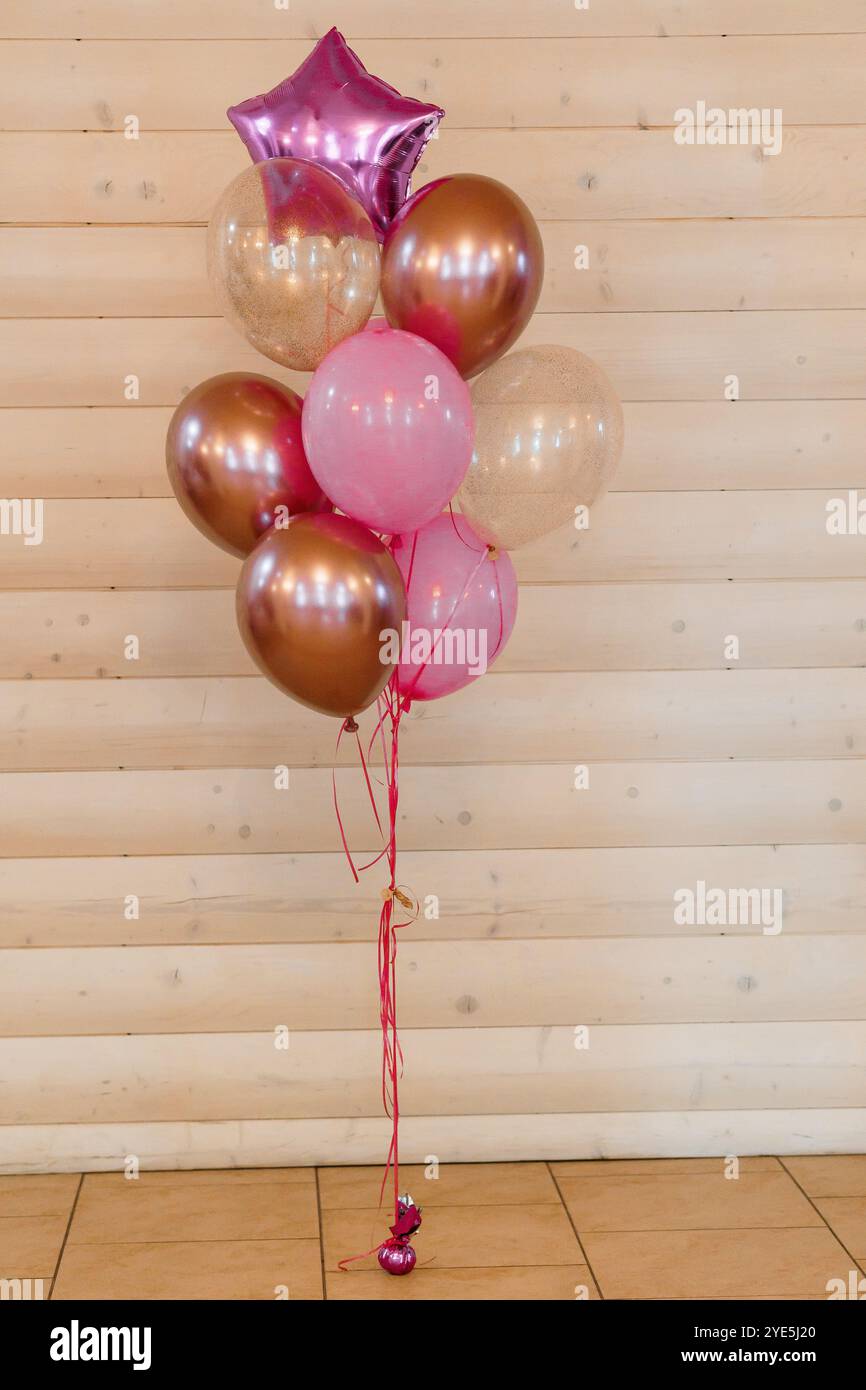 Colorful Balloon Bouquet with Metallic and Pastel Shades Stock Photo ...