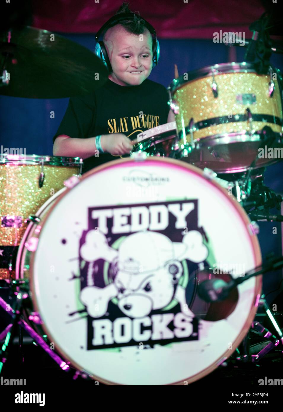 Caleb H age 9 preforming with SLAY DUGGEE at Teddy Rocks Festival 2024 ...