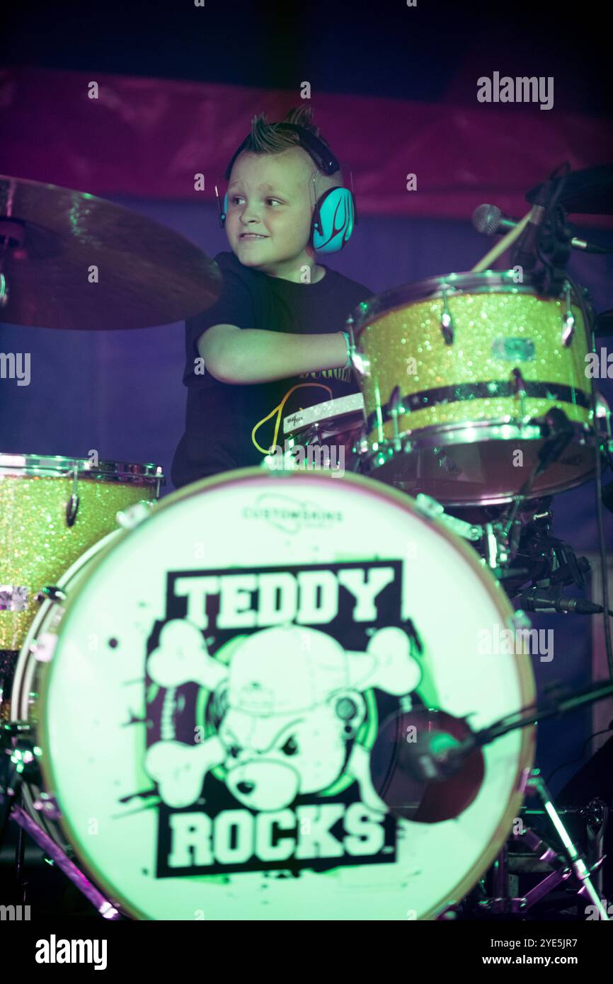 Caleb H age 9 preforming with SLAY DUGGEE at Teddy Rocks Festival 2024 ...