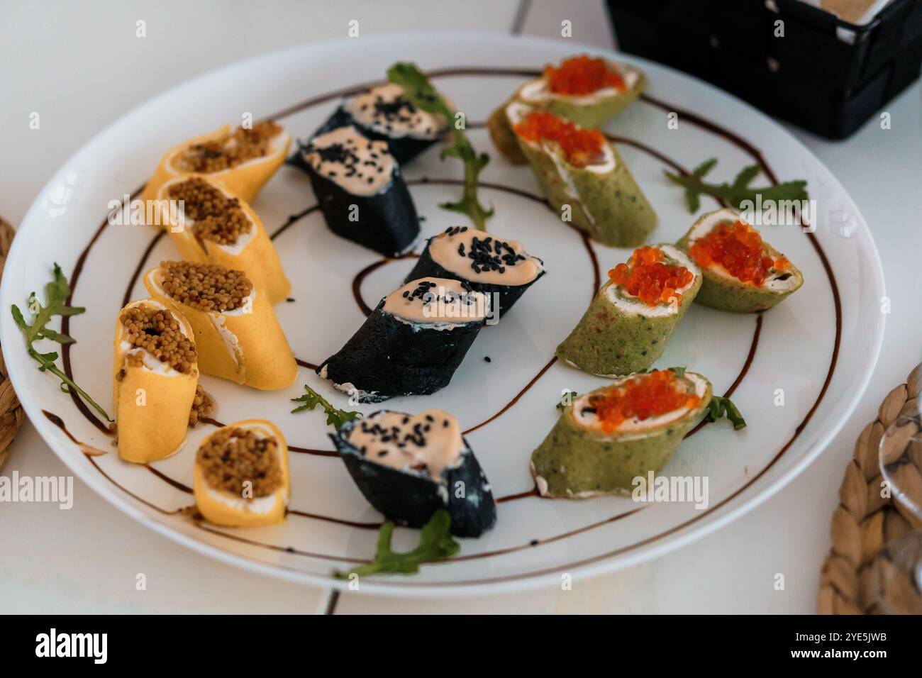 Exquisite platter sushi rolls hi-res stock photography and images - Alamy