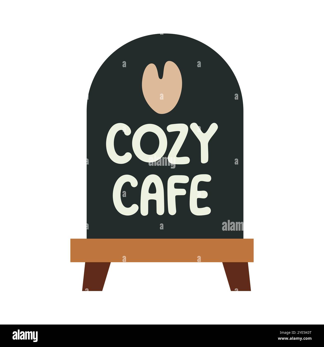 Charming Cozy Cafe Sign Vector Clip Art for Warm Hospitality Stock ...