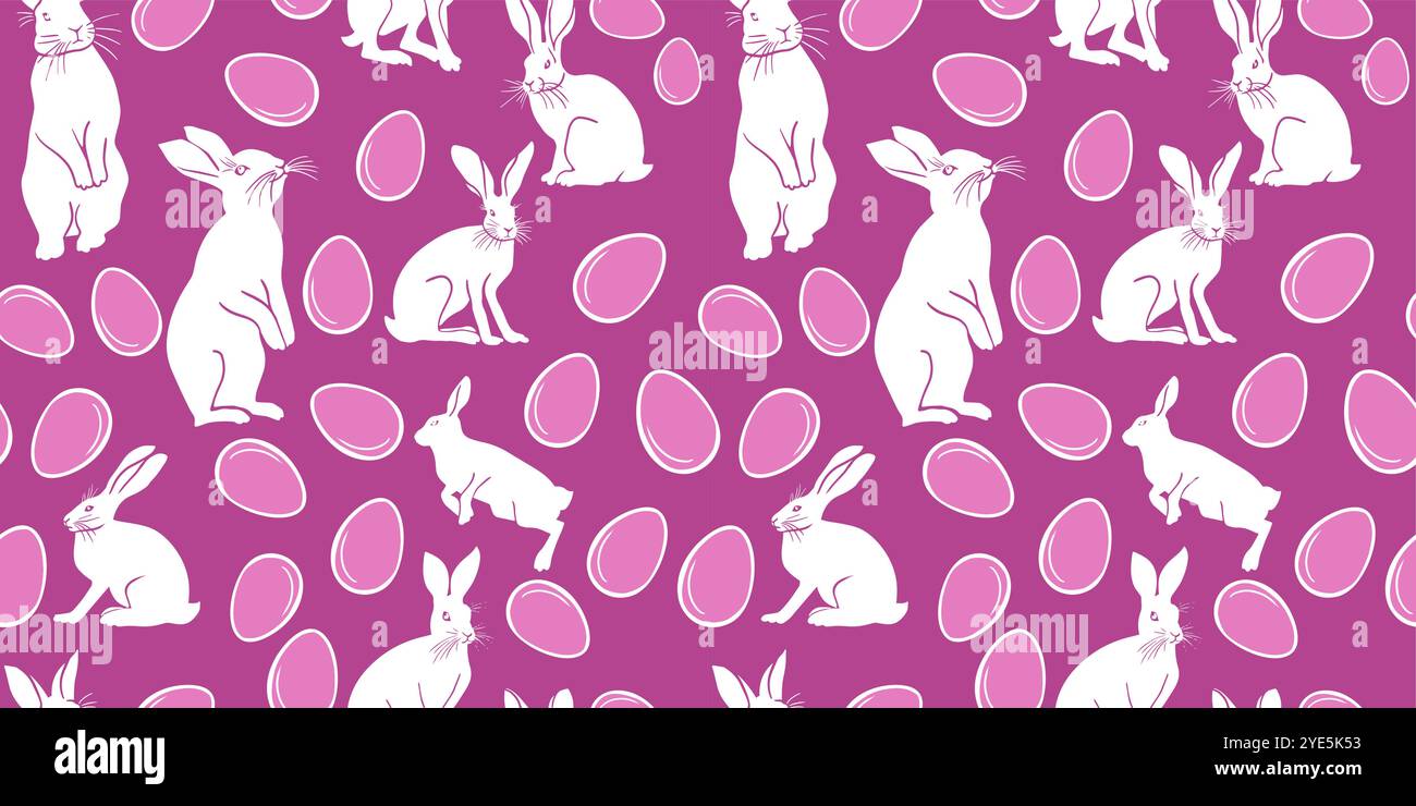 Seamless Easter background. hand drawn. Not AI, Vector illustration ...