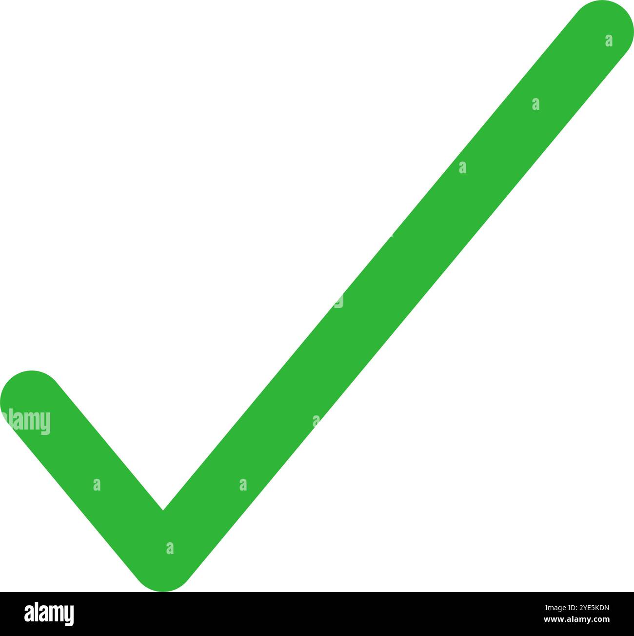 Simple emphasis check mark icon. Selection. Editable vector Stock ...