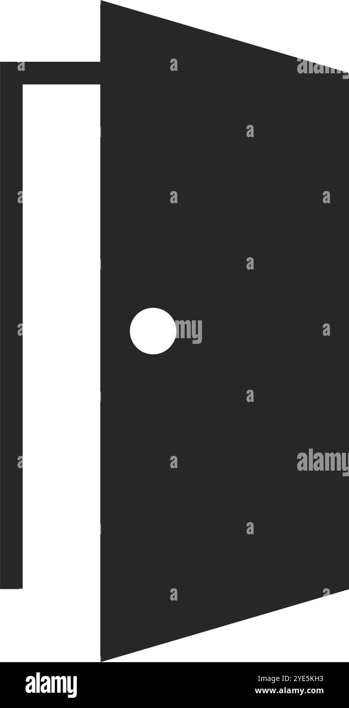 Open door silhouette icon. Enter. Editable vector Stock Vector Image ...
