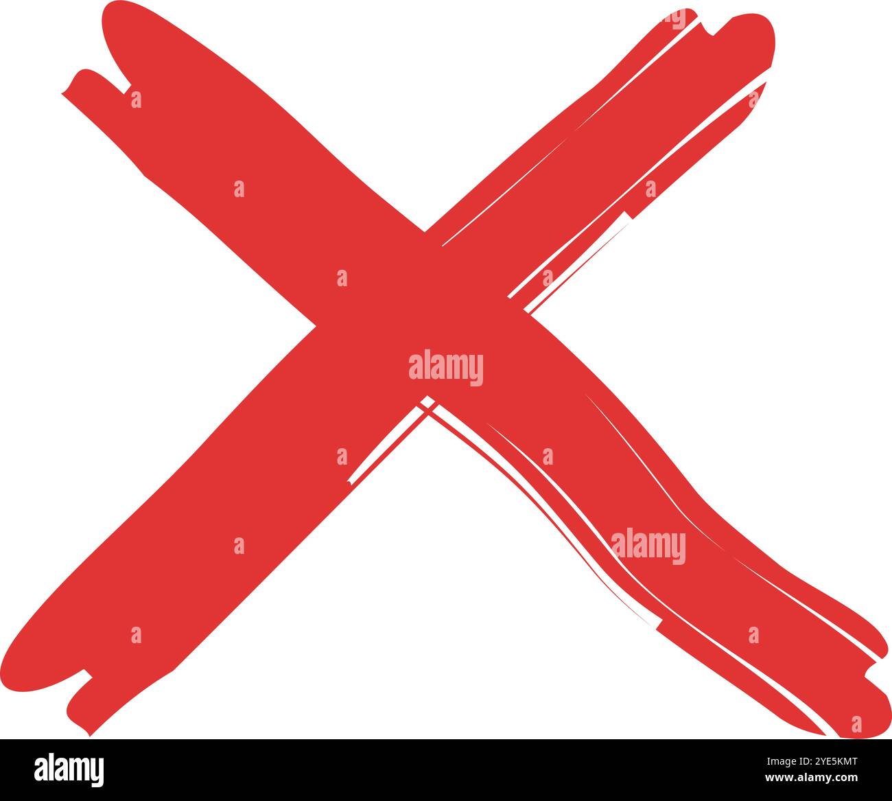 Emphasis crossmark icon. No sign. Editable vector Stock Vector Image ...