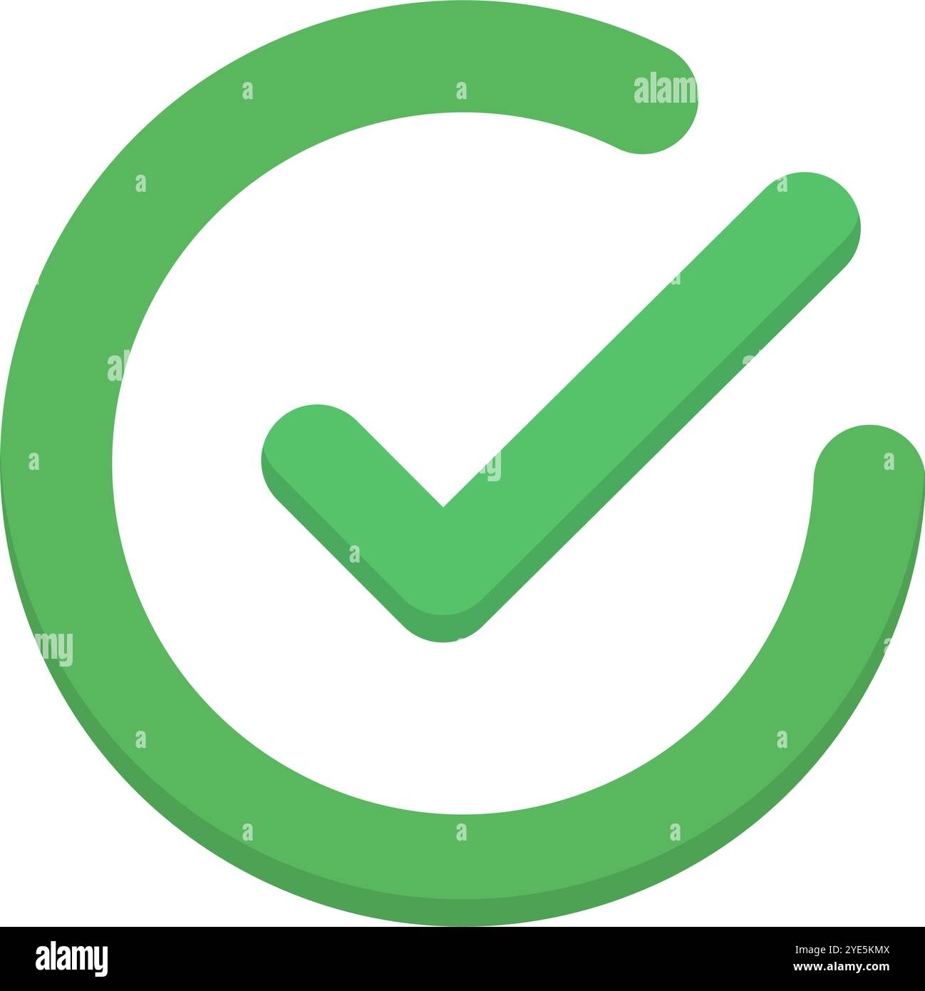 Round emphasis check box icon. Success. Editable vector Stock Vector ...