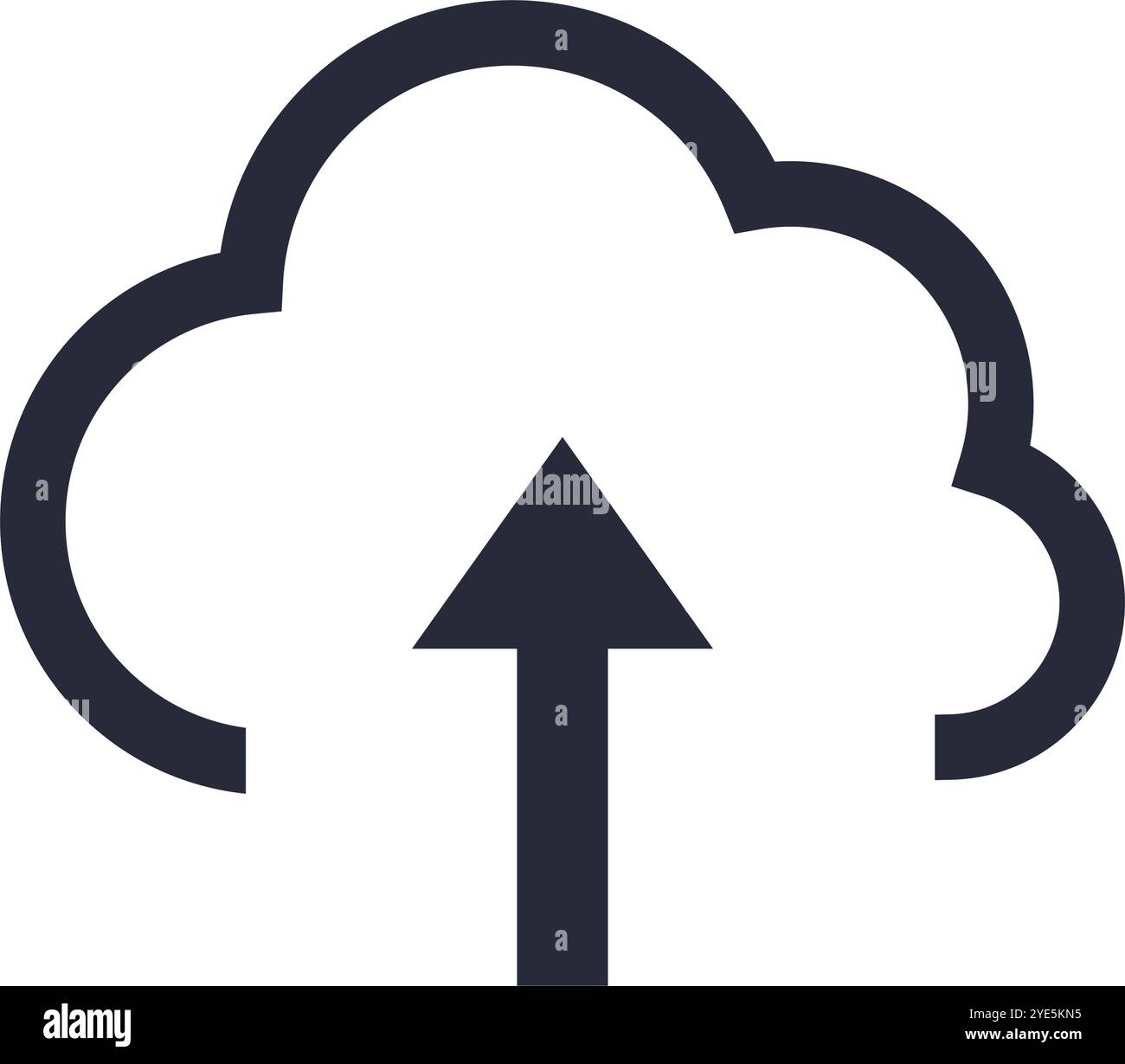 Simple cloud upload icon. Editable vector Stock Vector Image & Art - Alamy