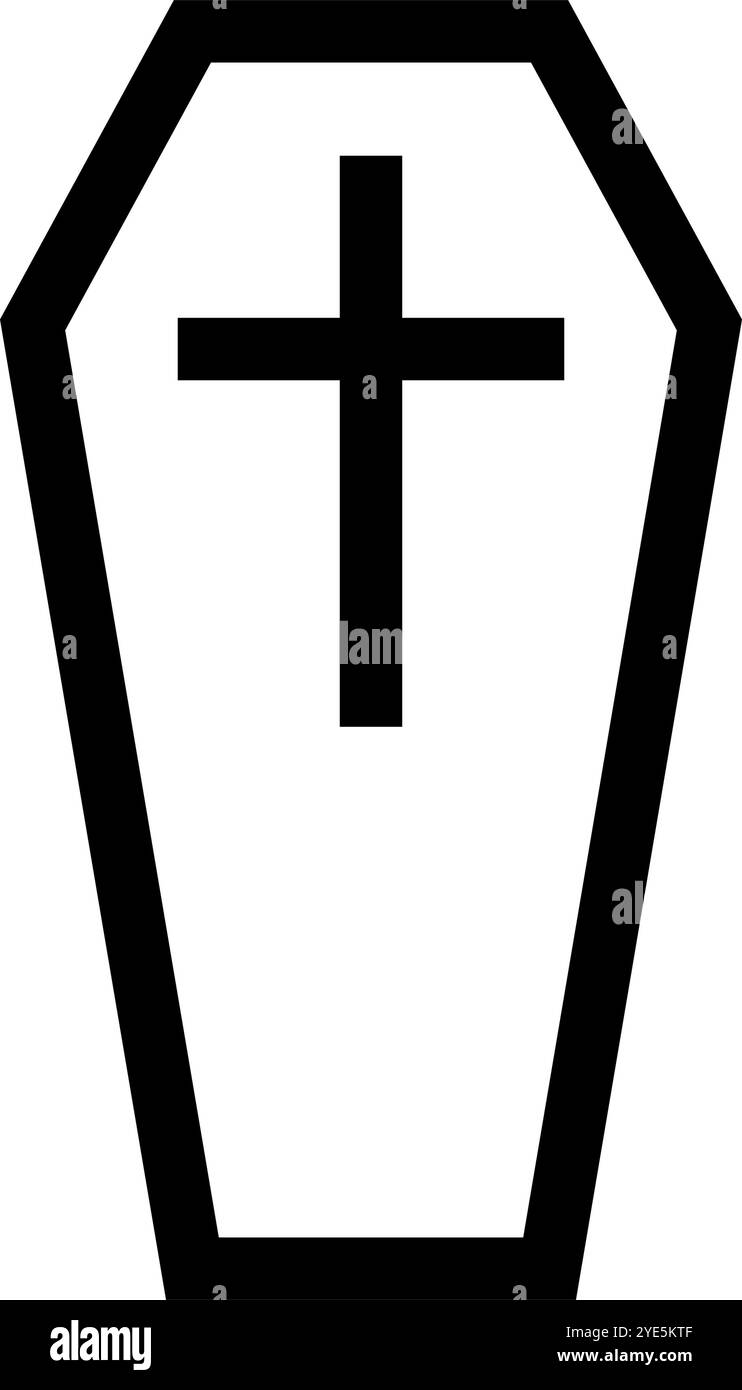 Simple coffin icon. Casket. Editable vector Stock Vector Image & Art - Alamy