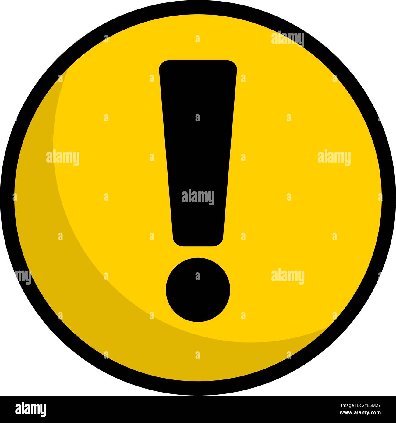 Round exclamation icon. Emphasis sign. Editable vector Stock Vector ...