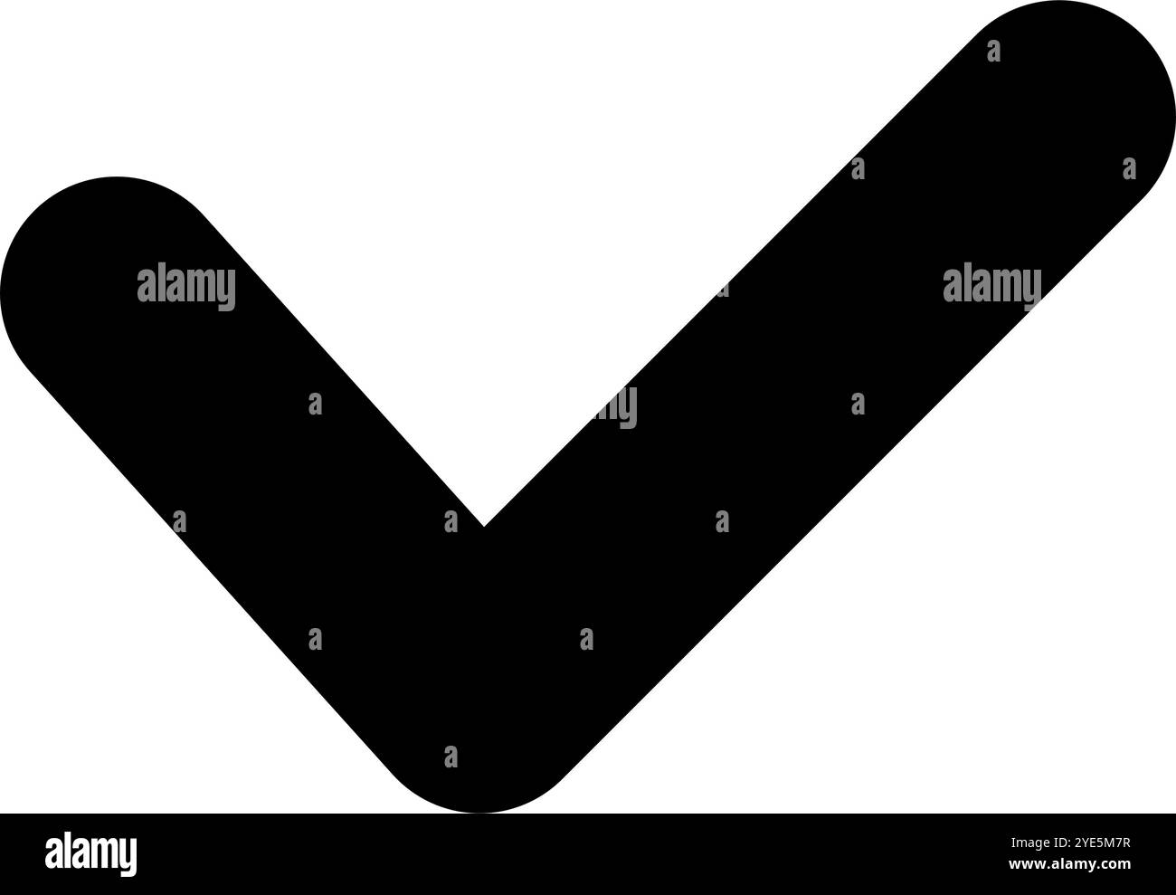 Check mark silhouette icon. Selection. Decision. Editable vector Stock ...