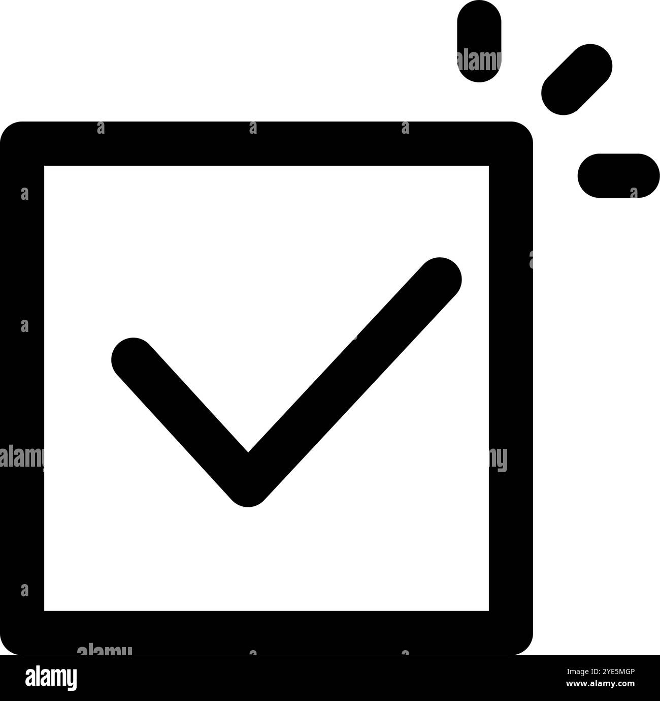 Simple black pop check box icon. Editable vector Stock Vector Image ...