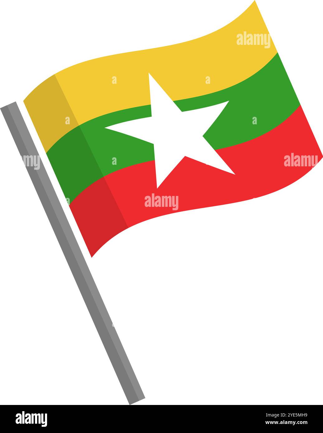 Editable myanmar flag vector hi-res stock photography and images - Alamy