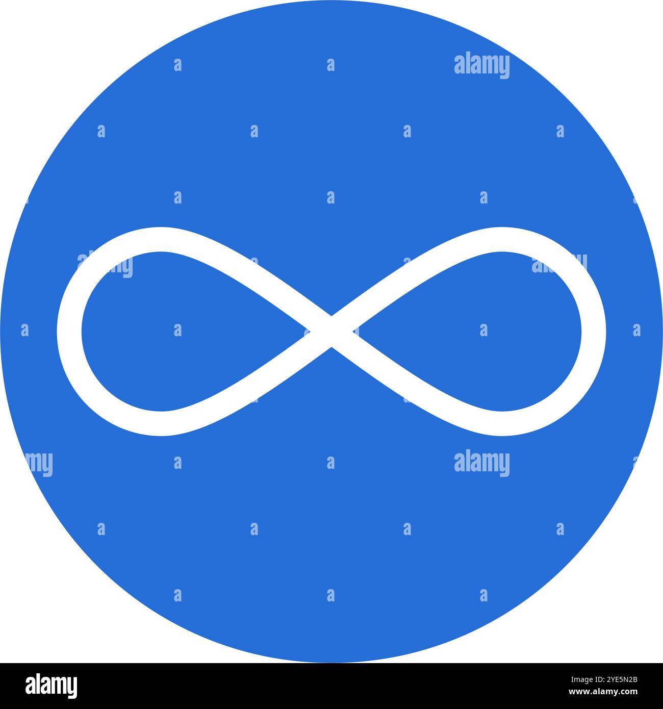 Blue circle infinity icon. Unlimited. Editable vector Stock Vector ...