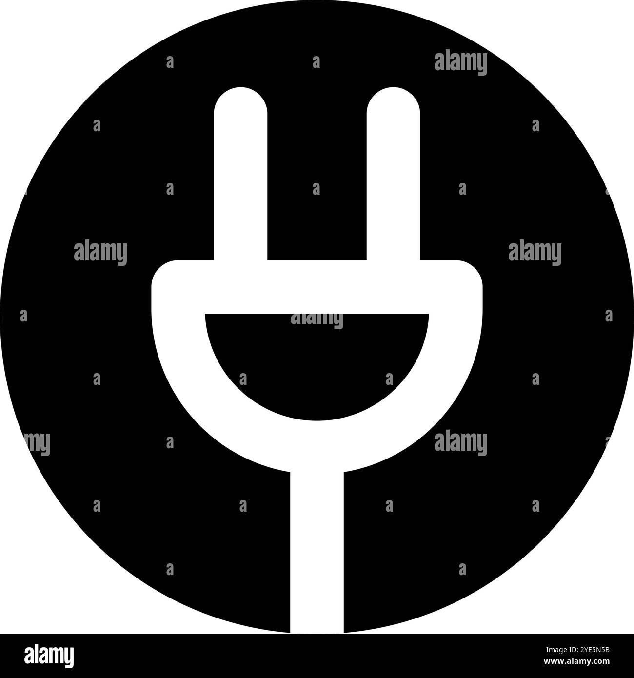 Round power outlet icon. Outlet plug. Editable vector Stock Vector ...