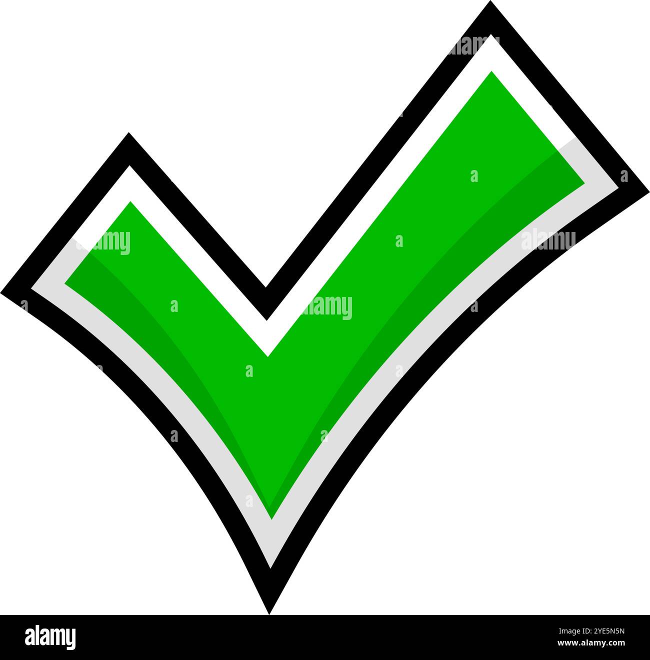 Flat design emphasis check mark icon. Selection and decision. Editable ...