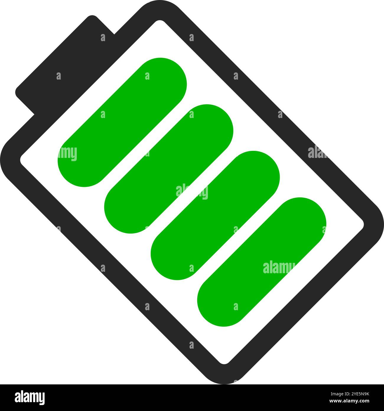 Simple charging battery icon. Rechargeable battery. Editable vector ...