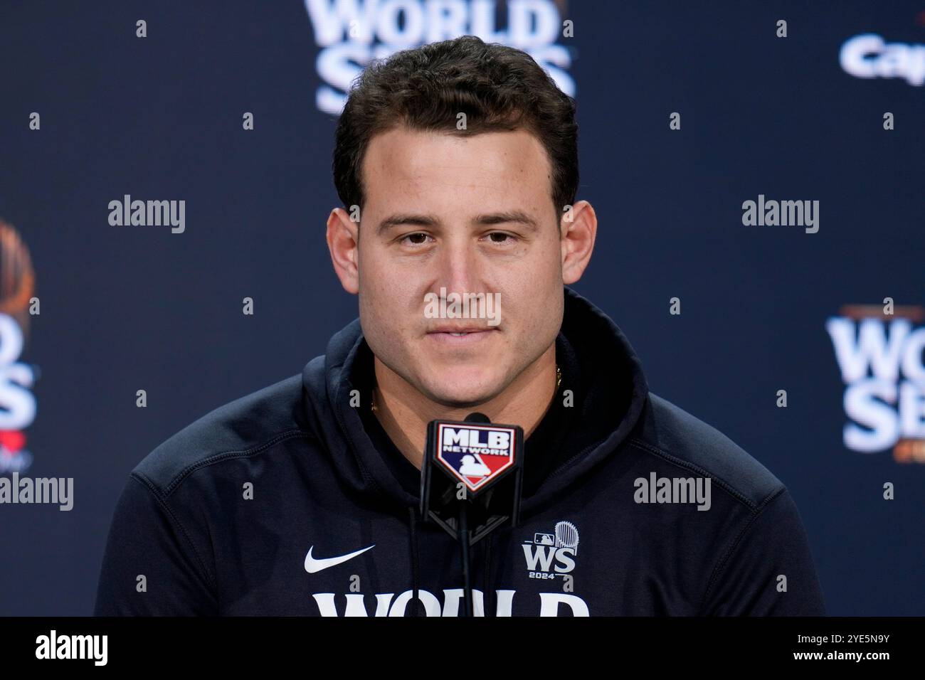 New York Yankees first base Anthony Rizzo speaks during a news ...