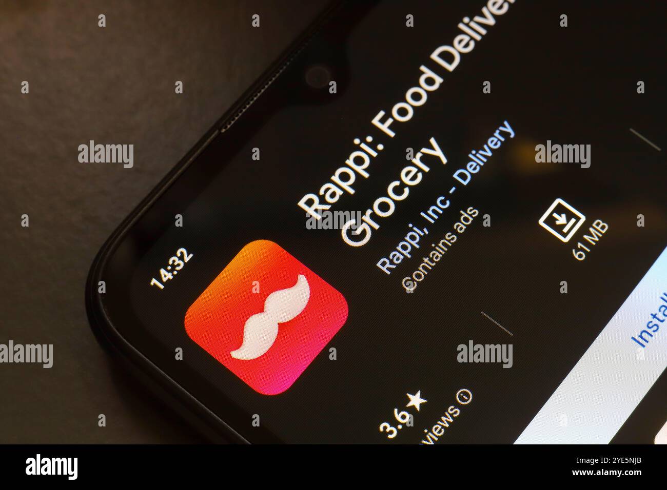 October 29, 2024, Brazil. In this photo illustration, the Rappi Delivery app logo is displayed ...