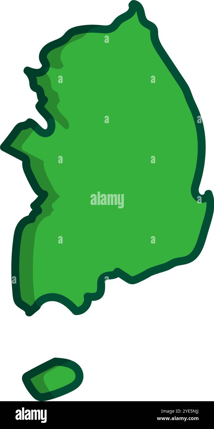 Flat design Korean map icon. Editable vector Stock Vector Image & Art ...