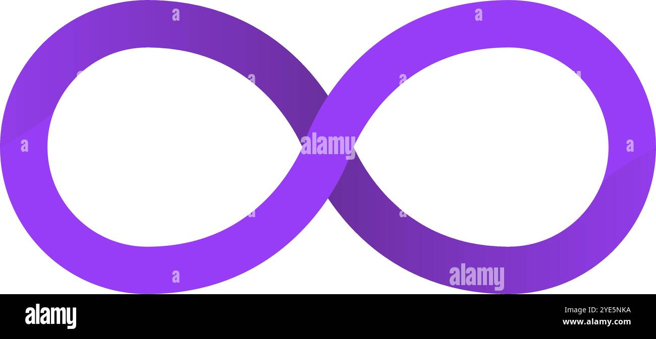 Modern purple infinite mark icon. Unlimited. Editable vector Stock ...