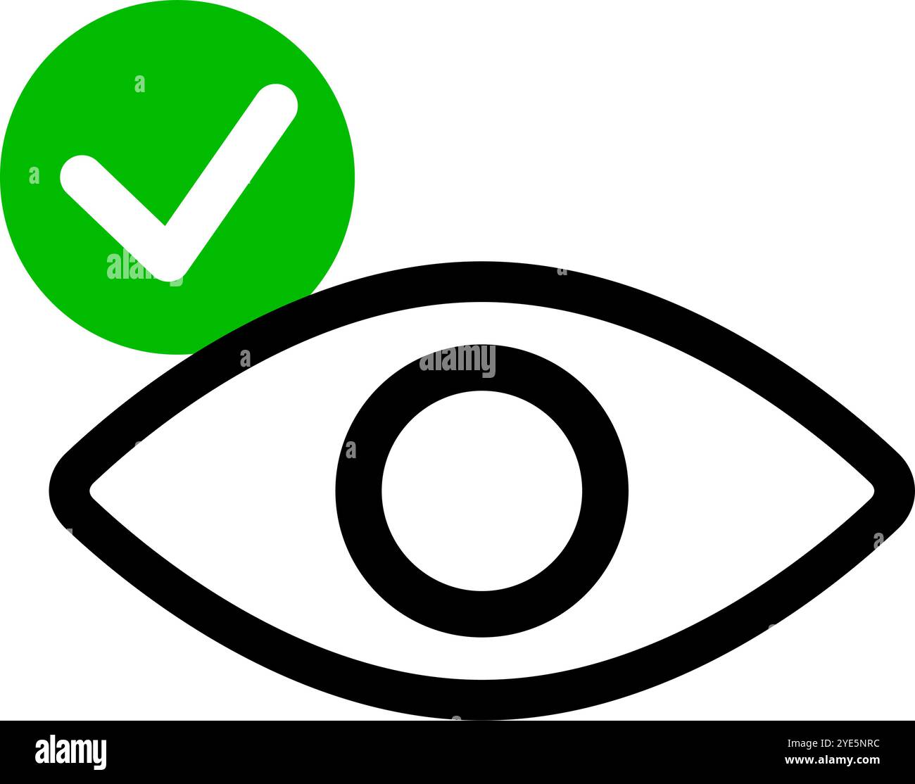Check mark and eye. Editable vector Stock Vector Image & Art - Alamy