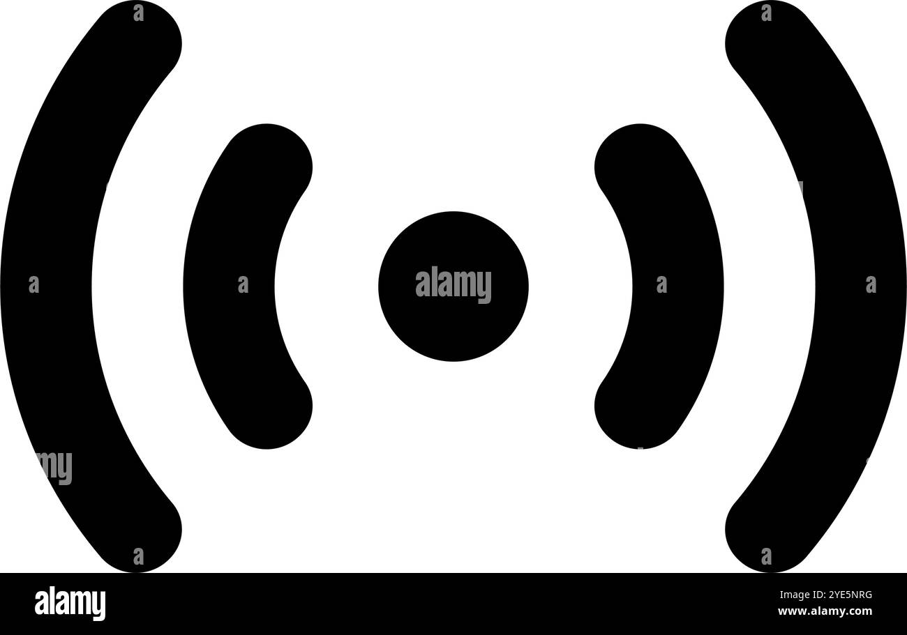 Simple radio wave silhouette icon. Editable vector Stock Vector Image ...
