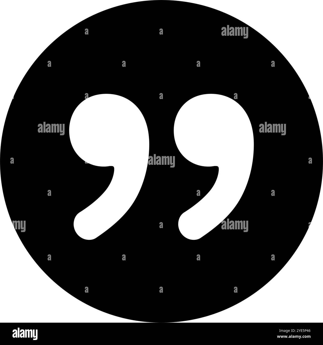 Round quote icon. Double quotation icon. Editable vector Stock Vector ...