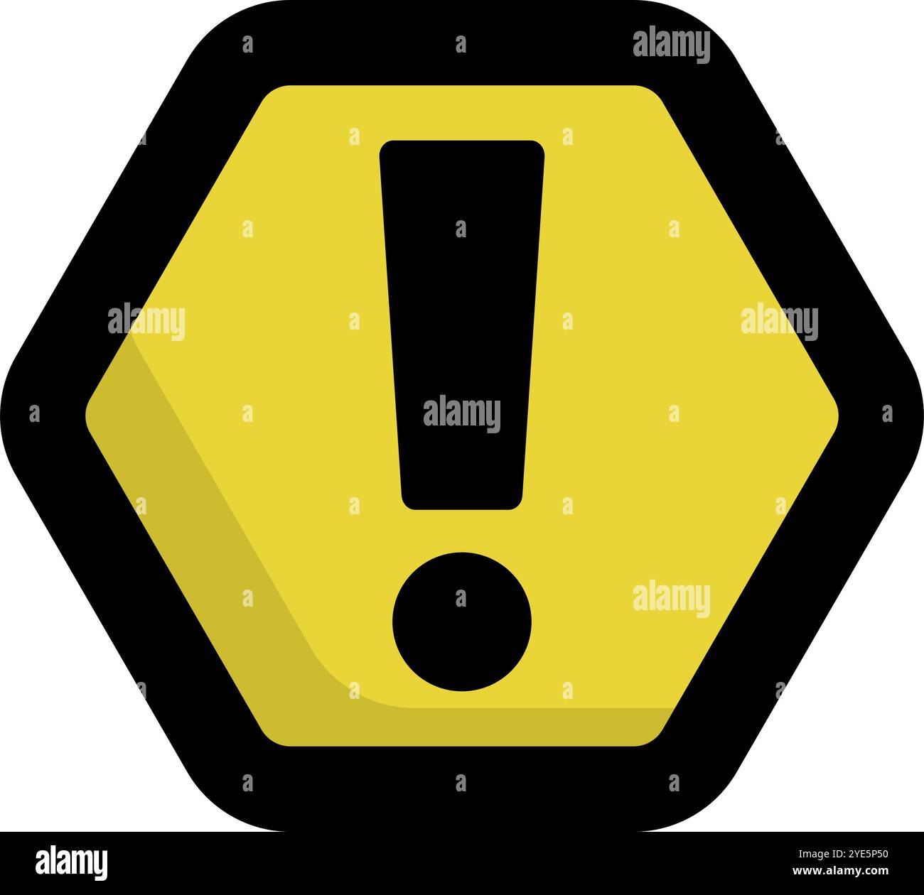 Hexagonal caution icon. Warning sign. Editable vector Stock Vector ...