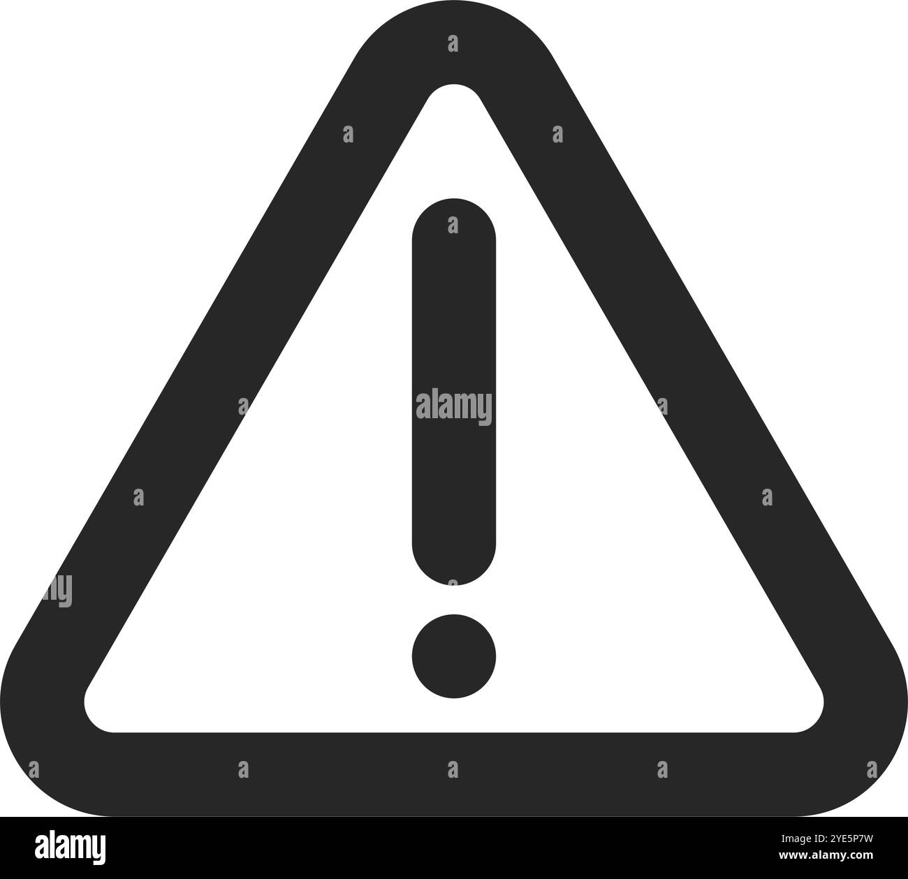 Simple triangular caution icon. Warning and danger. Editable vector ...