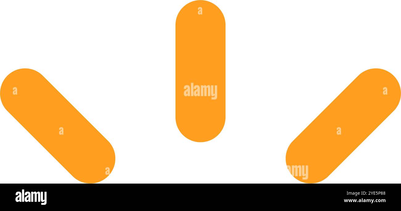 Orange pop sign icon. Emphasis and surprise. Reaction. Editable vector ...