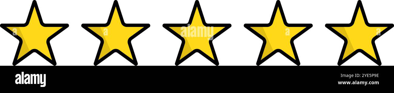 5 star rating icon. Five star review. Editable vector Stock Vector ...