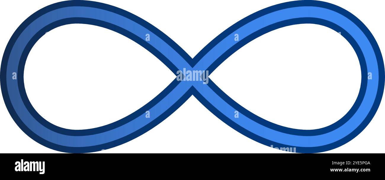 Blue infinite mark icon. Eternity. Editable vector Stock Vector Image ...