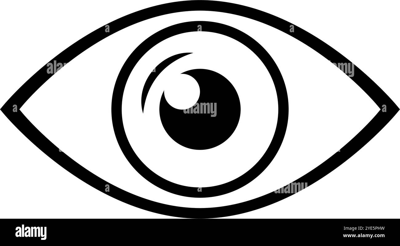 Eye scan vector vectors Black and White Stock Photos & Images - Alamy