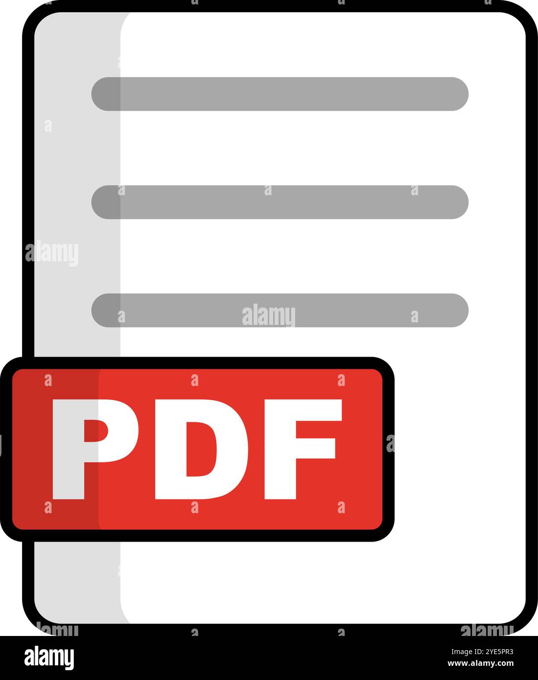 PDF file icon. PDF file extension. Editable vector Stock Vector Image ...