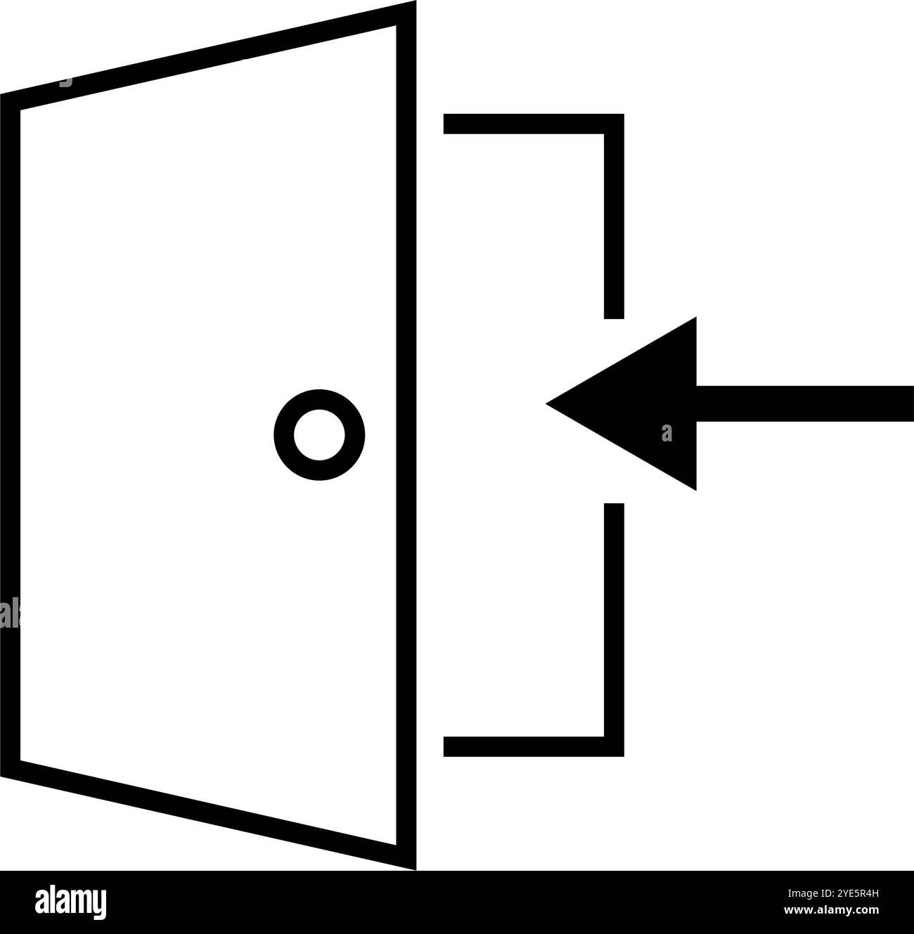 Simple door entry icon and arrow. Editable vector Stock Vector Image ...