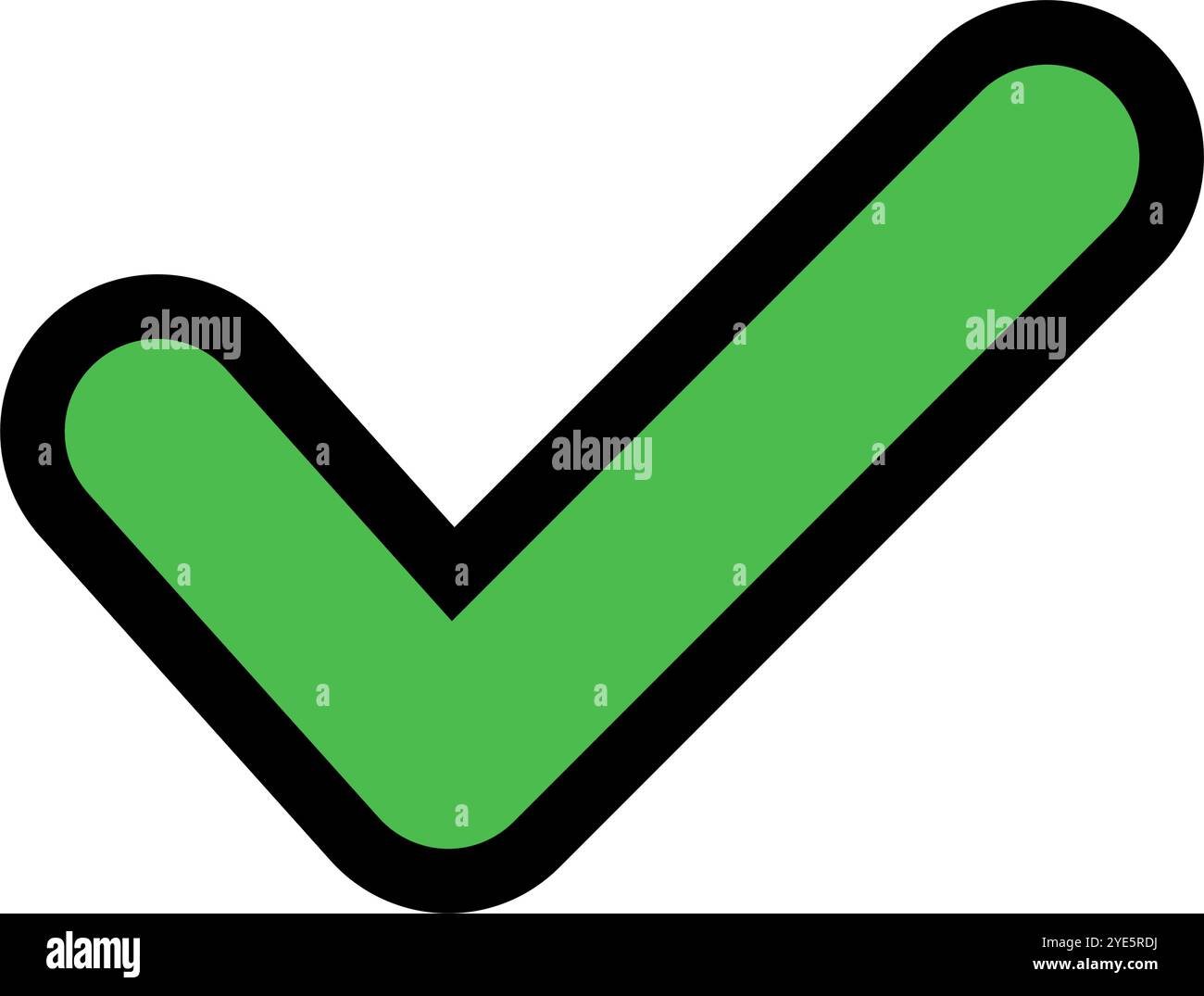 Simple check mark icon. Option. Complete. Editable vector Stock Vector ...