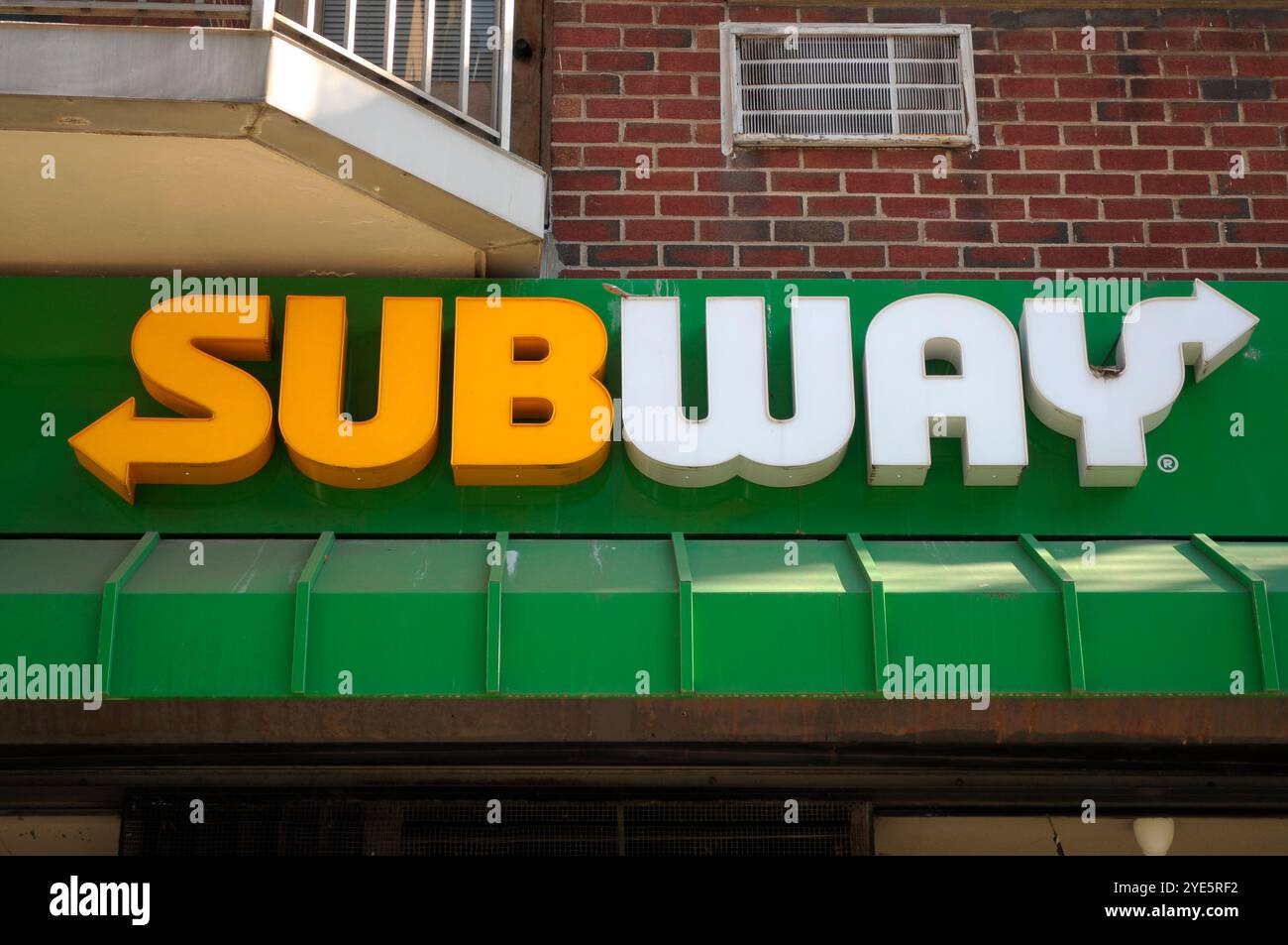 A Subway sandwich restaurant is seen in Manhattan, New York City Stock ...