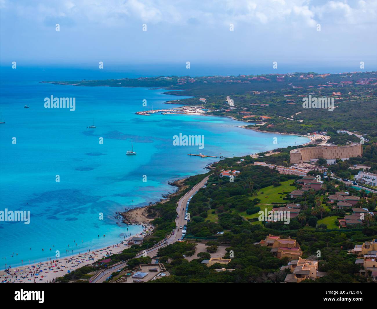 Aerial View of Sardinia's Turquoise Coastline and Sandy Beach Stock ...