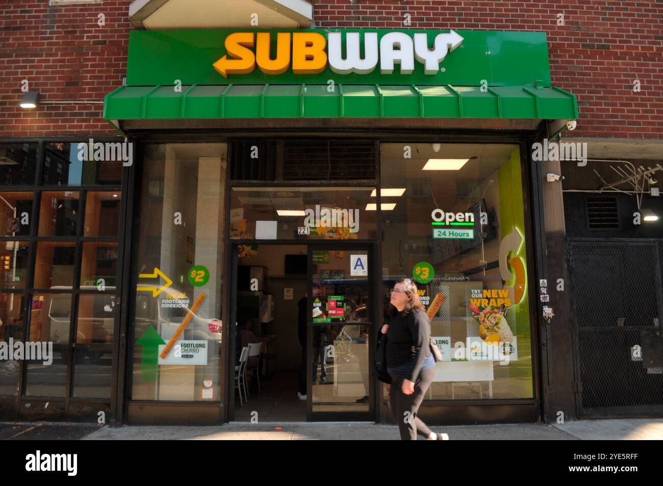 A Subway sandwich restaurant is seen in Manhattan, New York City Stock ...