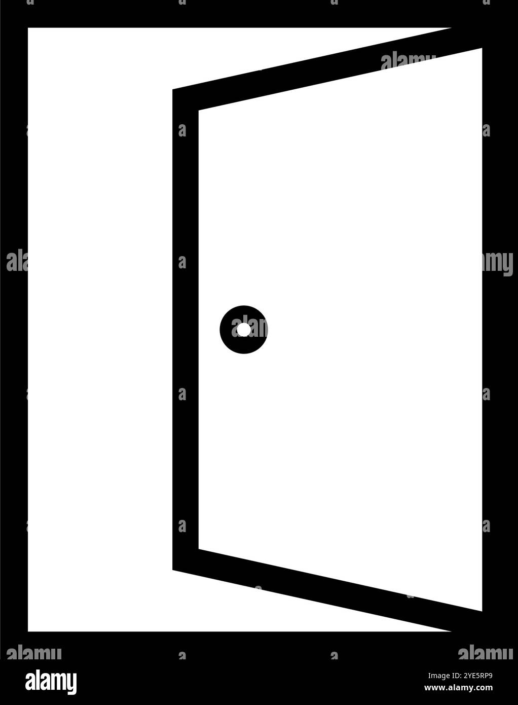 Simple push door icon. Open door. Editable vector Stock Vector Image ...