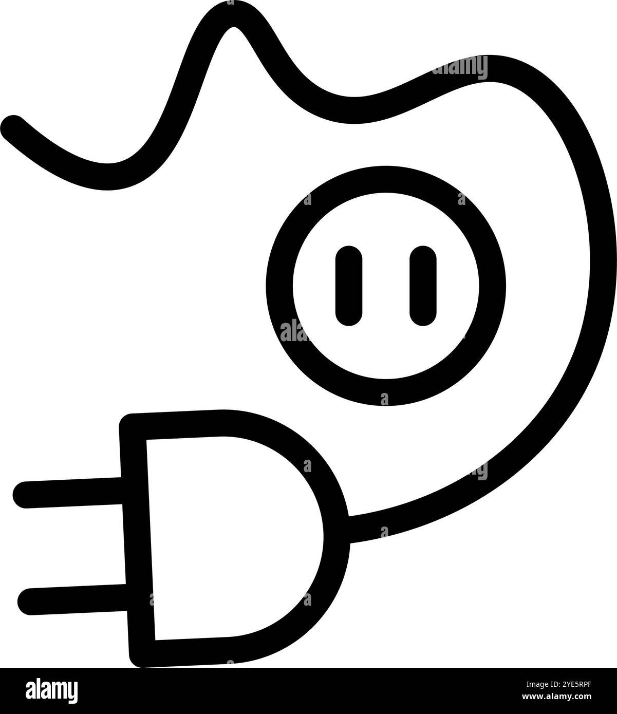 Simple outlet and socket icon. Editable vector Stock Vector Image & Art ...