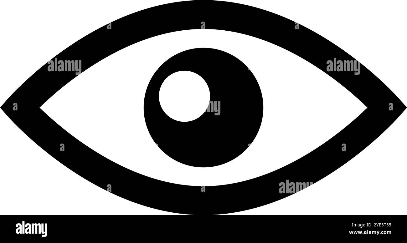 Simple eye icon. Look icon. Vision icon. Editable vector Stock Vector ...